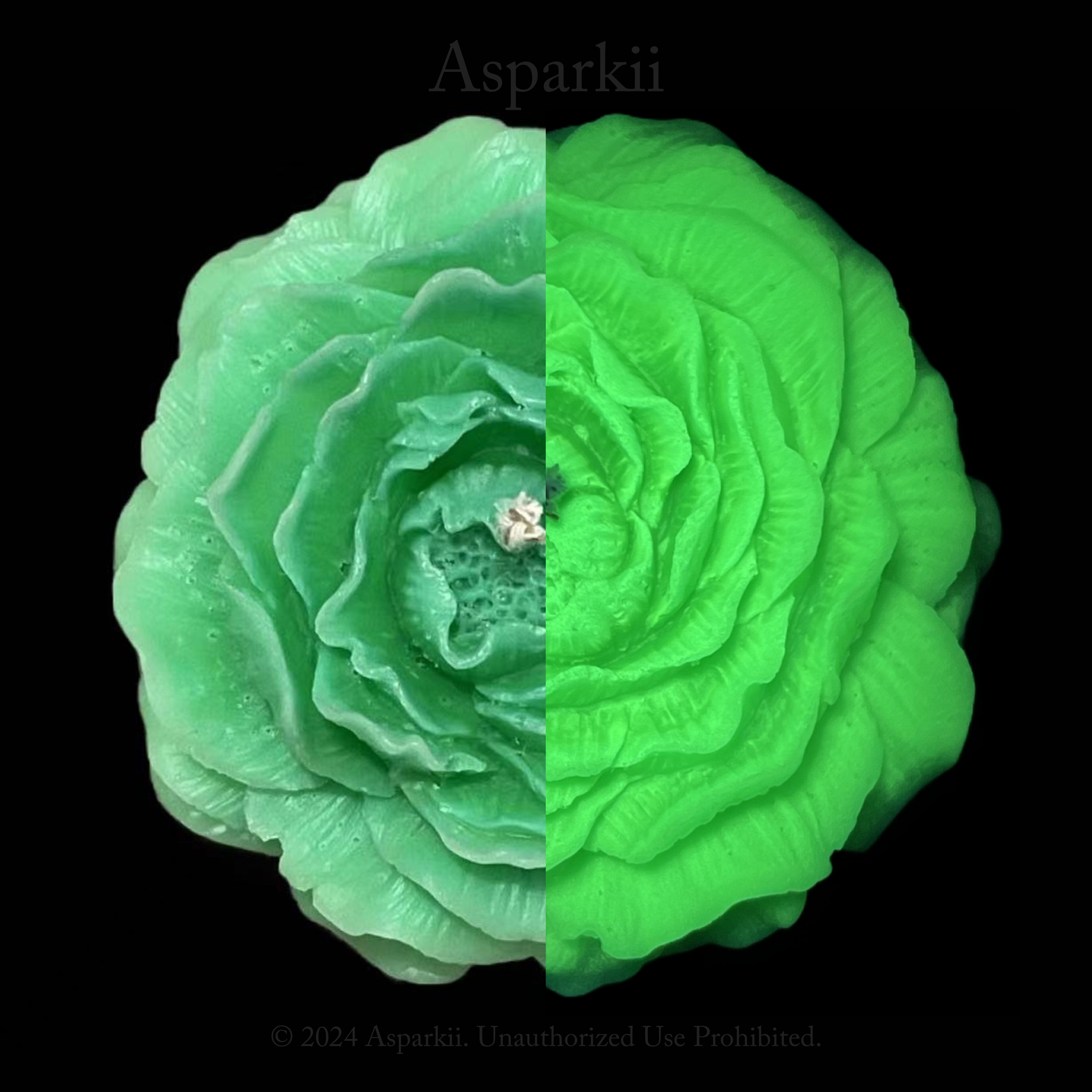 [B116] Fluorescent style Emerald Rose Low Temp Candles – Asparkii